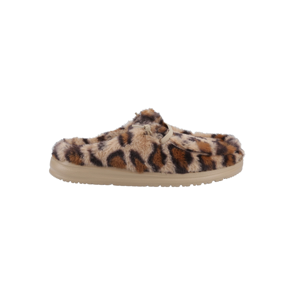 Hey Dude Wendy Fur Leo - Tan Slippers – SoleLution