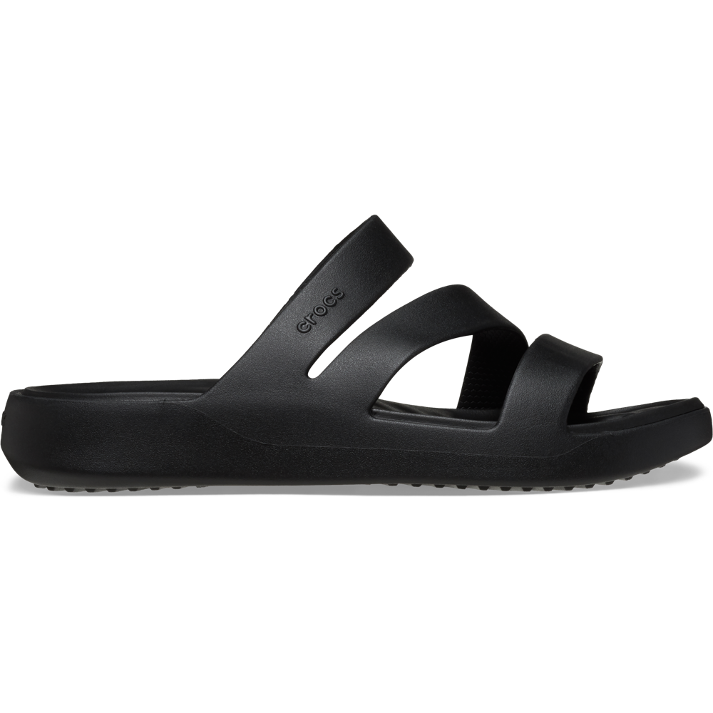Crocs 209587 Getaway Strappy - Black Sandals – SoleLution
