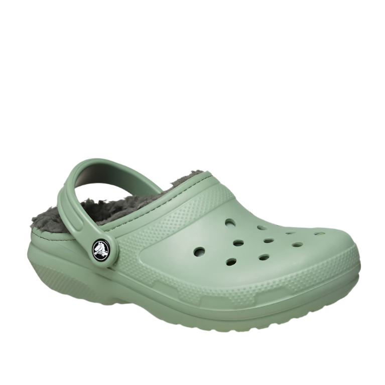 Crocs Classic Lined Clog in Moss | SoleLution