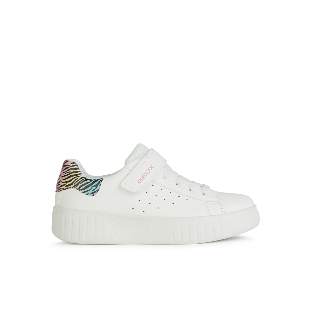 Geox J Mikiroshi Girl J45DVC - C0653 - White/Multicolor Trainers ...