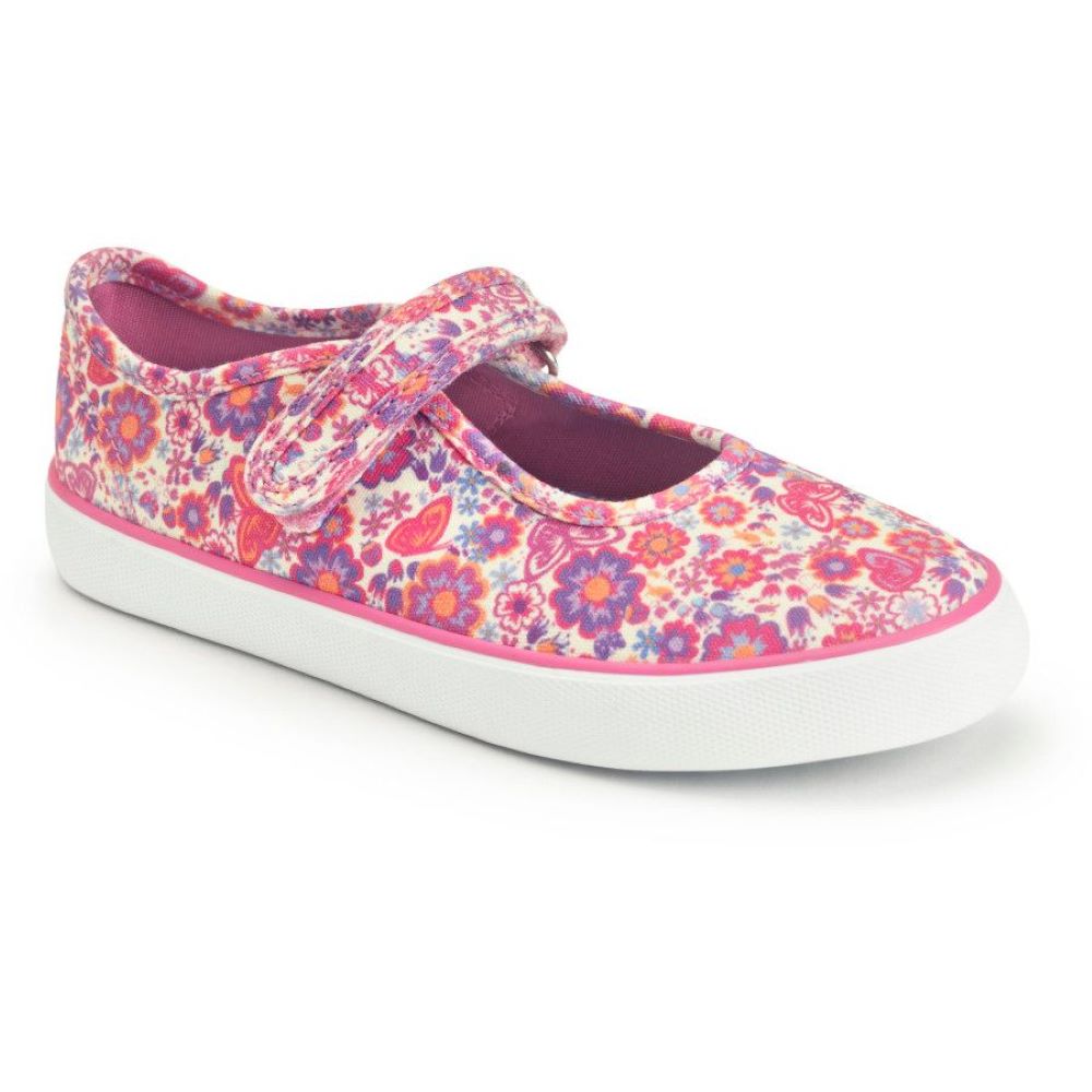Start-rite Busy Lizzie - Pink Floral Canvas – SoleLution